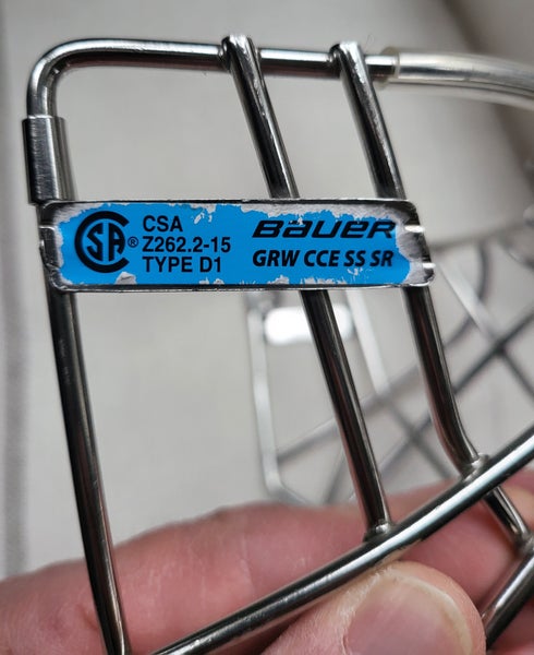 Used Bauer Certified Cat eye cage. | SidelineSwap | Buy and Sell on ...