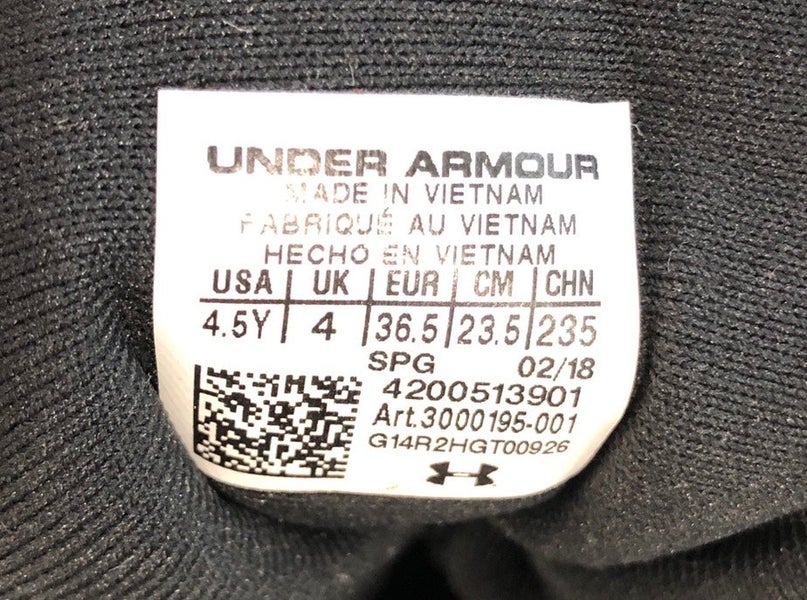 Black Youth Used 4.5Y (W 5.5) Molded Under Armour Highlight Cleats ...