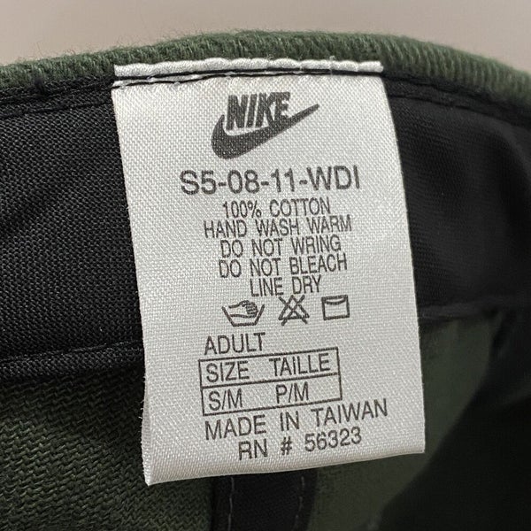 Nike Hat Baseball Cap Fitted Adult Small Swoosh Logo Green Vintage 90s ...
