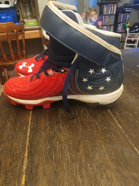Used Kid's Youth Molded Cleats Under Armour High Top Bryce harper ...