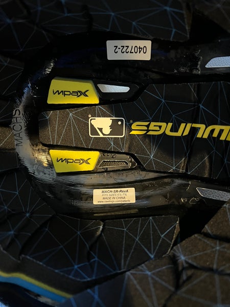 Custom New 6 7/8 - 7 5/8 Rawlings Mach Batting Helmet With Jaw ...