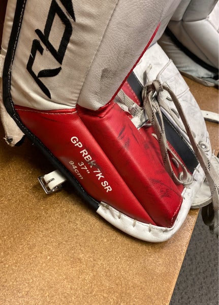 Reebok 7K Leferve Koho Used White Senior 37" Goalie Leg Pads ...