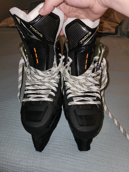 CCM TACKS ASV PRO HOCKEY SKATES SIZE 10.5 WITH BLACK STEP STEEL ...