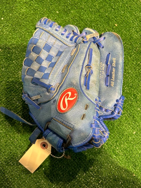 Used Rawlings Highlight Series Right Hand Throw Infield Baseball Glove 11.5" - blue ...