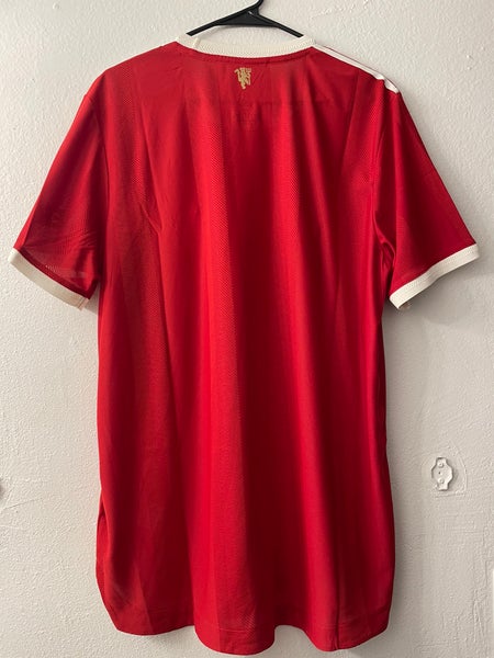 Adidas Manchester United FC 2021/2022 Red Authentic Home Jersey Size ...