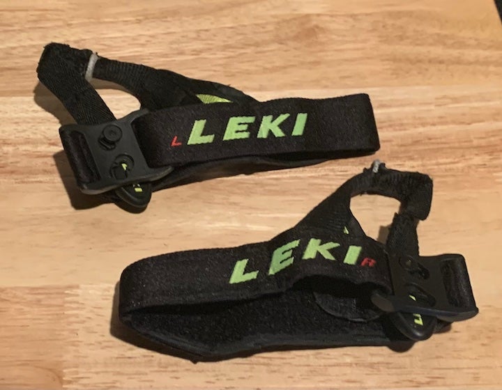 Leki World Cup Ski Poles with Closed Gate Guards and Trigger Straps ...
