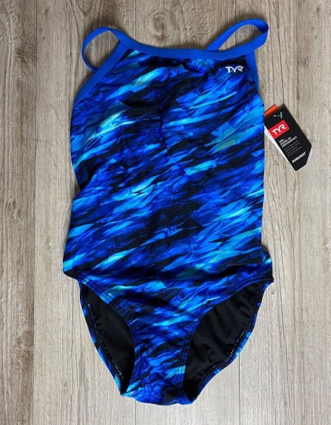 TYR Women's Vitric Diamondfit 34, Blue DVITR7A Competitive Swimsuit ...