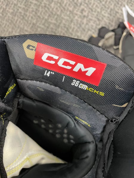 CCM ASV-Pro 14” Black/gold gloves | SidelineSwap | Buy and Sell on ...