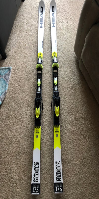 Used Unisex 2018 HEAD 176 cm Racing World Cup Rebels i.GS RD Skis With ...