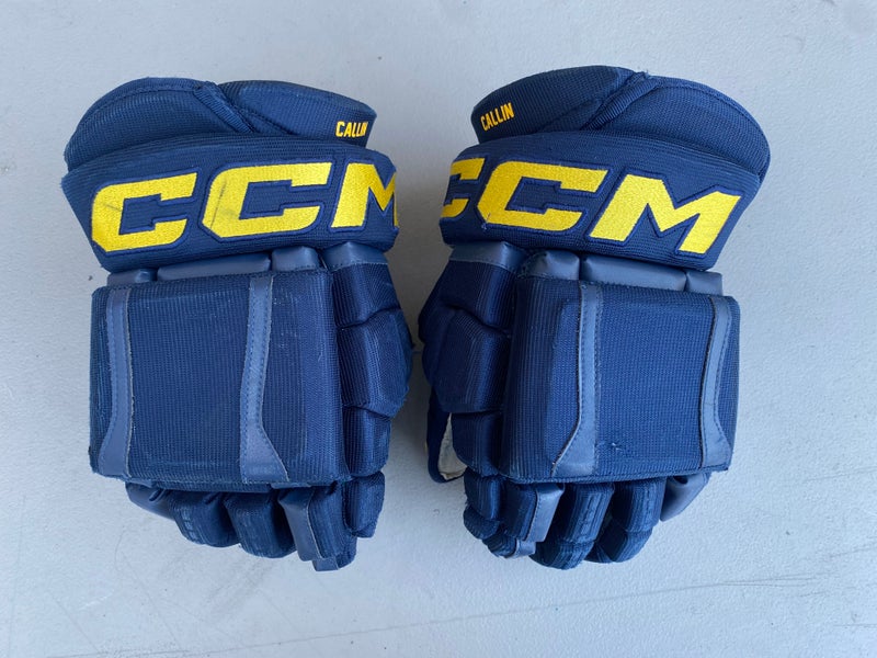 CCM U+ CL Crazy Light Pro Stock Hockey Gloves Navy Blue 14" BLUES 3840 ...