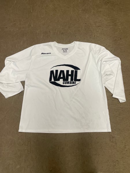White Used XL Bauer Jersey (NAHL Combine) | SidelineSwap | Buy and Sell ...