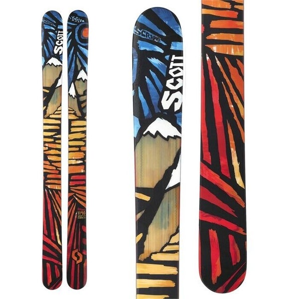 USED 180 cm Scott Scrapper 122 mm Powder Skis w/ Rossignol Axial 2 ...