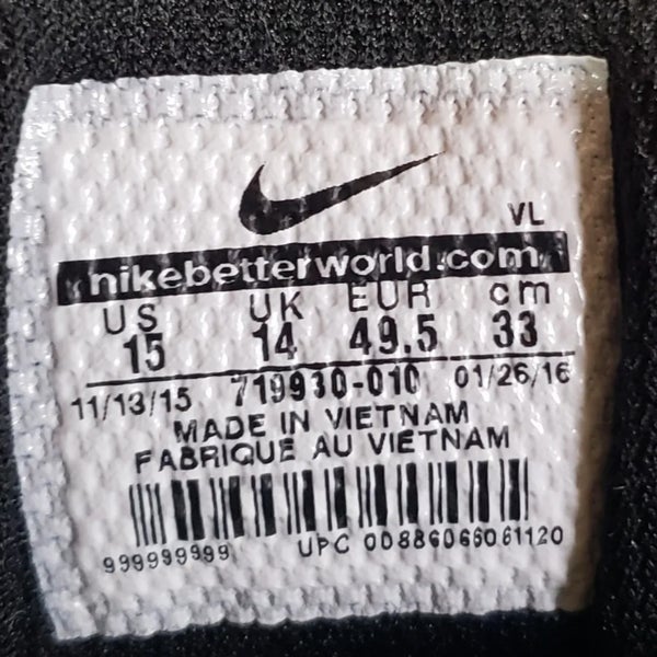Men's Nike Alpha Pro 2 TD 'Black' Football Cleats Low Cut 719930 010 Size 15 NEW | SidelineSwap ...