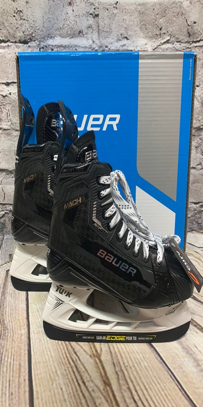 Senior New Bauer Supreme Mach Hockey Skates with TI Steel 9 Fit 1 ...
