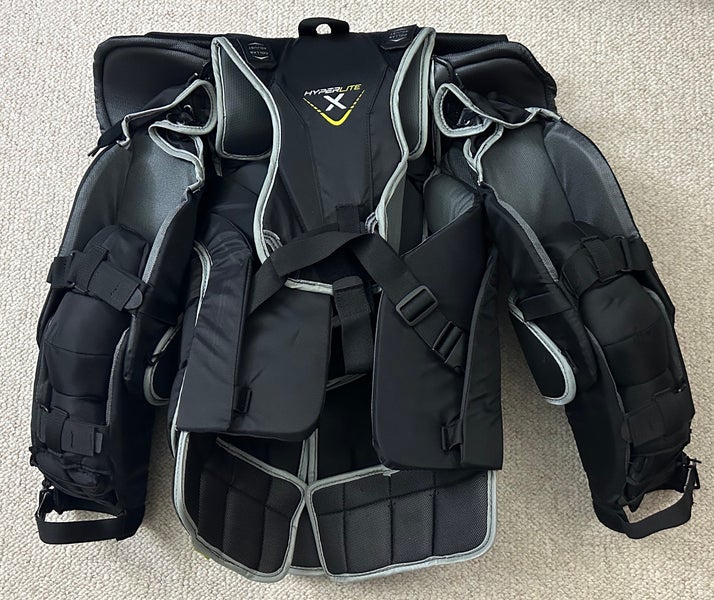 New CUSTOM Large Bauer Hyperlite Goalie Chest Protector with Ultrasonic ...