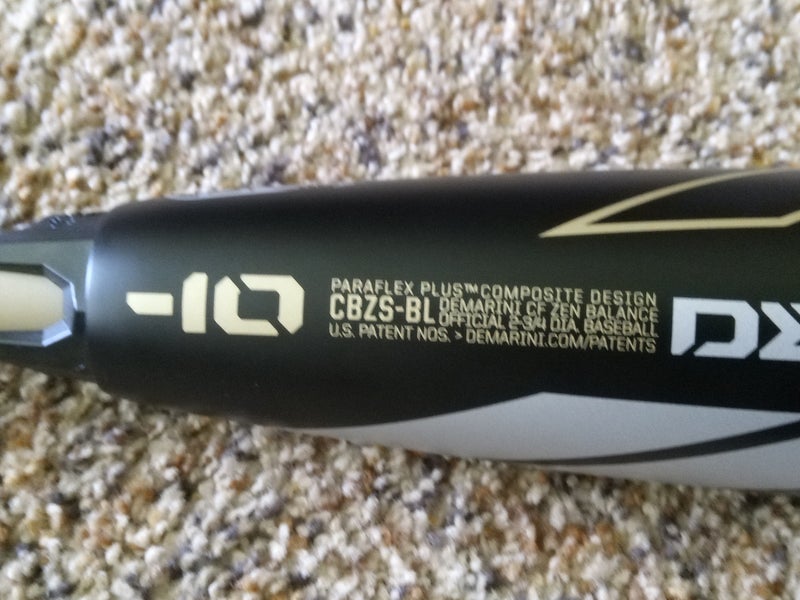 New USSSA DeMarini WTDXCBZS-BL Composite CF Zen Bat (-10) 18 oz 28 ...