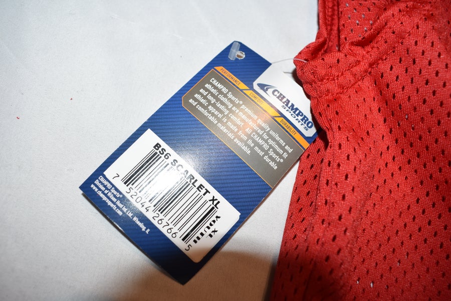 NEW - Champro Mesh Button Up Jersey, Red, Youth XL | SidelineSwap | Buy ...