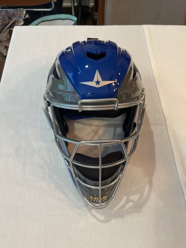 New All-Star MVP2500-1 Adult Catcher's Mask Graphite/Gold | SidelineSwap