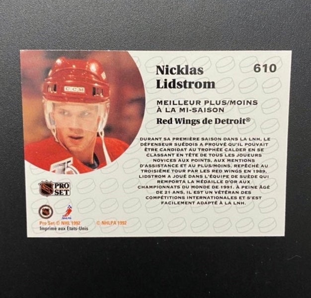 NICKLAS LIDSTROM Detroit Red Wings 1992 NHL Pro Set Hockey Card ...