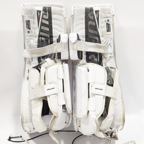 Used 34+" Bauer Supreme Ultrasonic Goalie Leg Pads Pro Stock (White ...