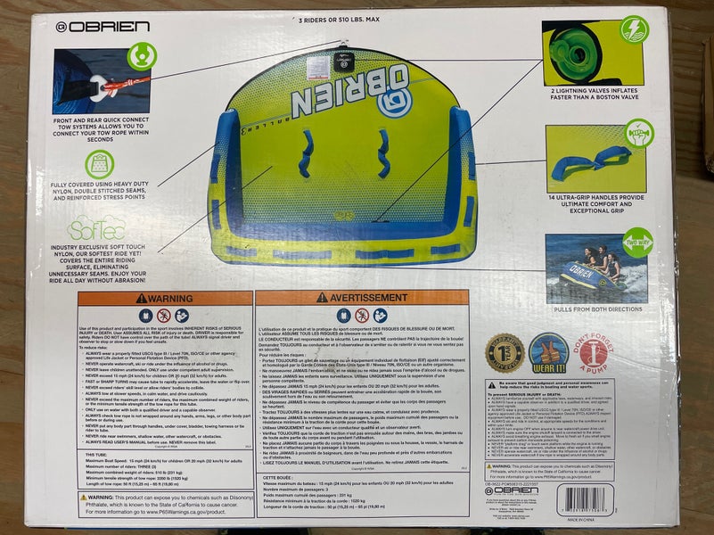 O’Brien BALLER 3 towable inflatable tube | SidelineSwap | Buy and Sell ...