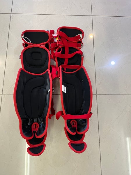 New Rawlings OMW Scarlet Red Adult Leg Guards | SidelineSwap | Buy and ...