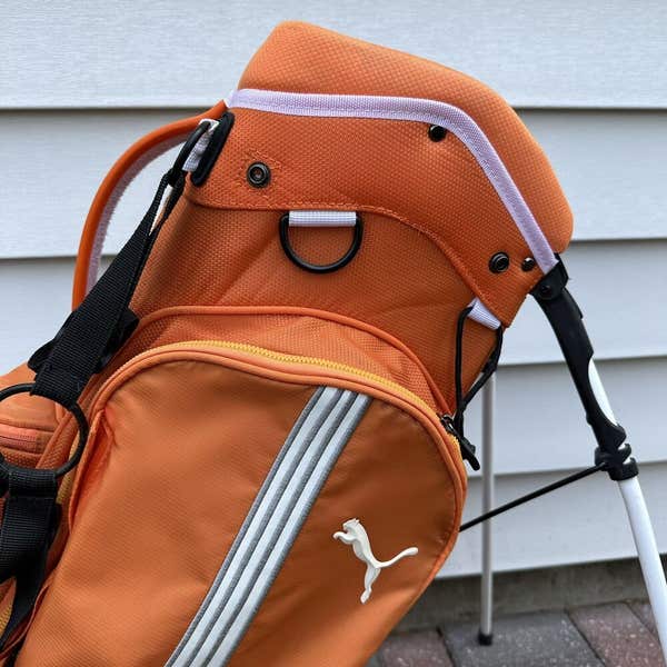Puma Rickie Fowler Orange White Carry Stand Golf Bag 5 Way Divider w Raincover SidelineSwap Buy and Sell on SidelineSwap