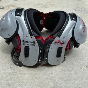 Riddell Power JPX AP Football Shoulder Pads w/TAG Back Plate, Adult ...