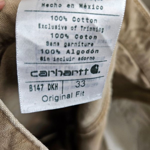 Carhartt Mens 33 x 10 Rugged Relaxed Fit Canvas Shorts Khaki Utility ...