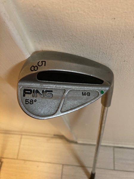 RH PING MB GREEN DOT (2* UPRIGHT LIE) LOB WEDGE - 58* - NEW GRIP - EUC ...
