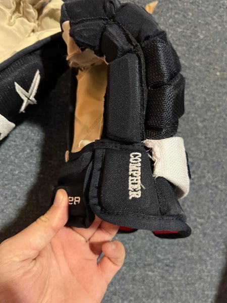 Game Used Navy (WC) Bauer Vapor 2X PRO Pro Stock Gloves Colorado ...