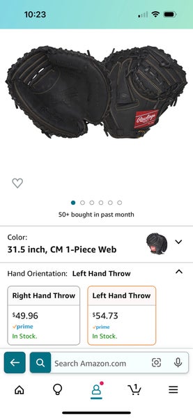 Left handed throw catchers glove | SidelineSwap | Buy and Sell on ...