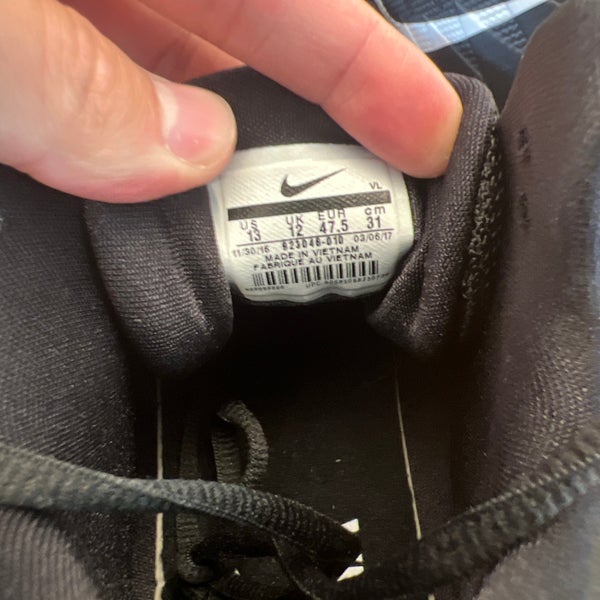 Size 13 Nike Alpha Menace Pro Mid Detachable Football Cleats Black ...