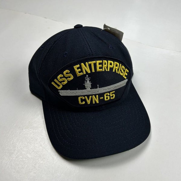 Vintage U.S. Navy USS Enterprise CVN-65 Hat Cap Aircraft Carrier Blue ...