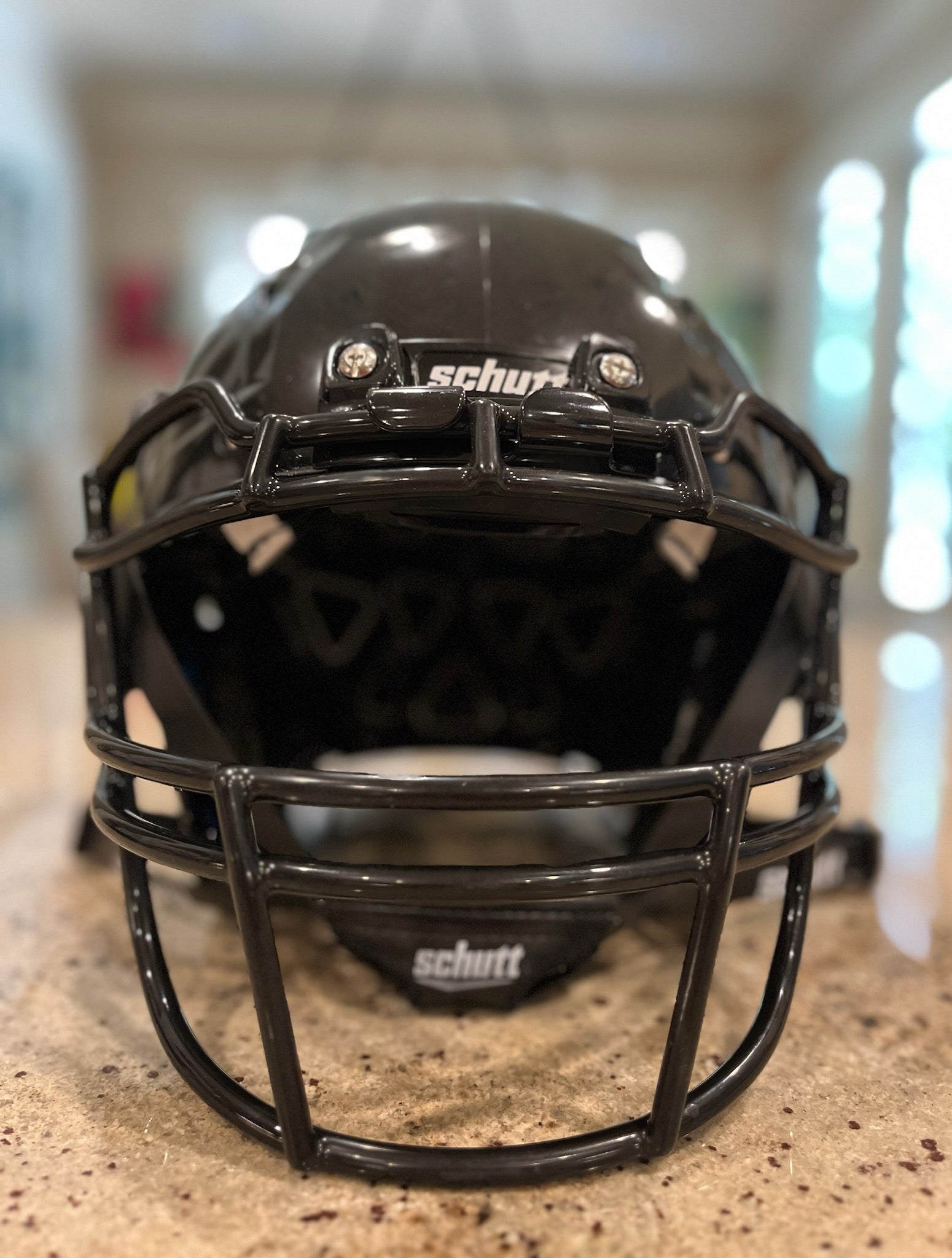 Plain Black Football Helmet