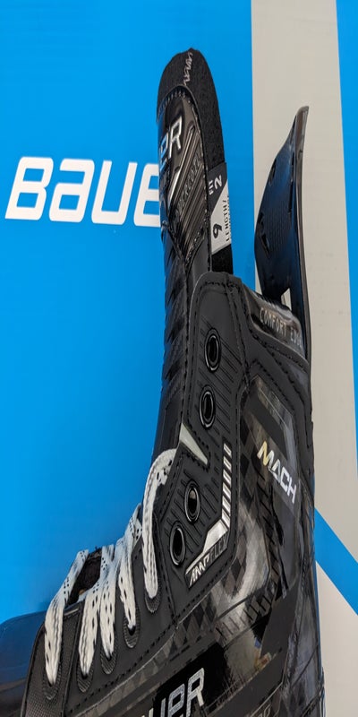 Senior New Bauer Supreme Mach Hockey Skates with TI Steel 9 Fit 1 ...