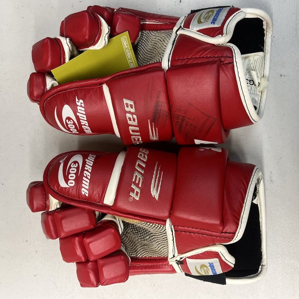 Used Bauer Supreme 3000 14" Hockey Gloves | SidelineSwap | Buy and Sell ...