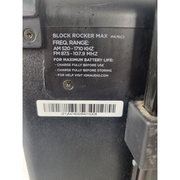 VERY LOUD! ION Block Rocker Max Wheeled Speaker / NEON LIGHTS ...