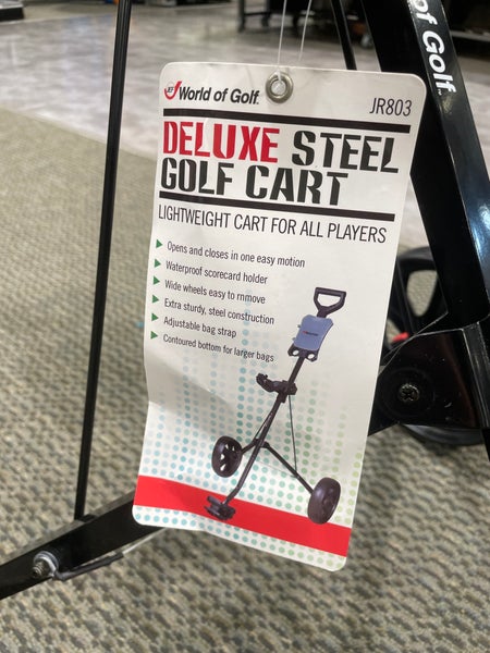 JEF WORLD OF GOLF Deluxe Steel Push Cart | SidelineSwap | Buy and Sell ...