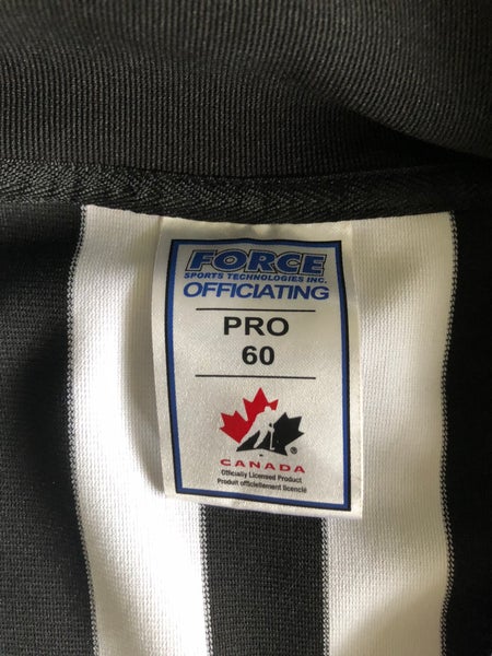 New Referee FORCE Pro Hockey Jersey SIZE 60 PRO Officiating Jersey ...