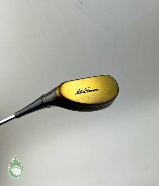 Pre-Owned LEFT Handed Stan Thompson Wood and Brass Putter Steel Golf ...
