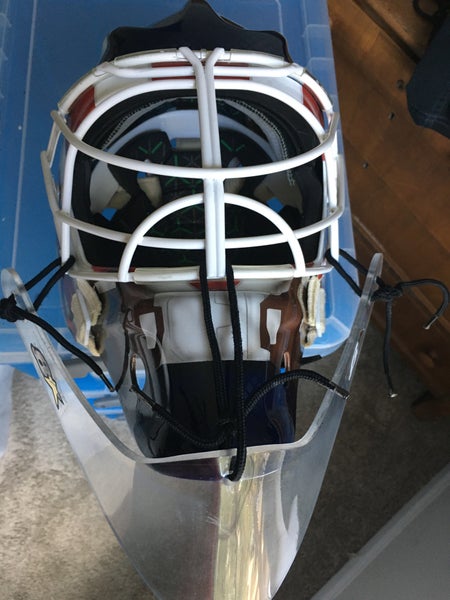 Bauer NMX Fit 3 Captain America goalie mask painted by Scott Williams ...