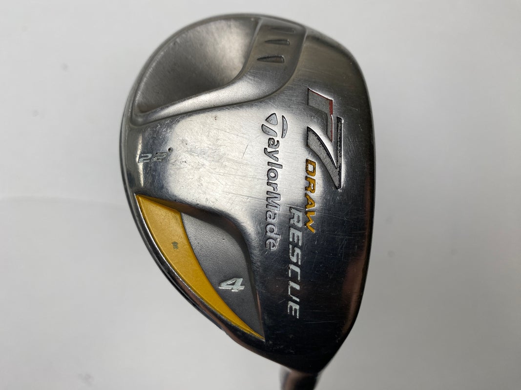 Used RH TaylorMade r7 Draw Rescue 4 Hybrid 22* Regular Flex Graphite ...