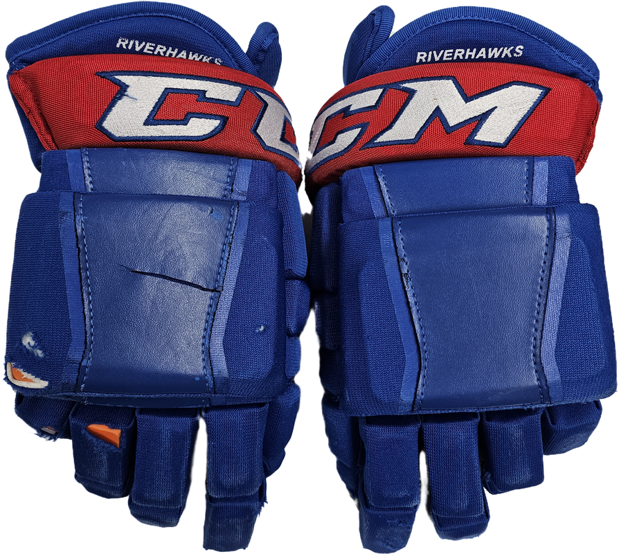 CCM HG97 PRO STOCK CUSTOM HOCKEY GLOVES 14" WOLFPACK USED(10342 ...