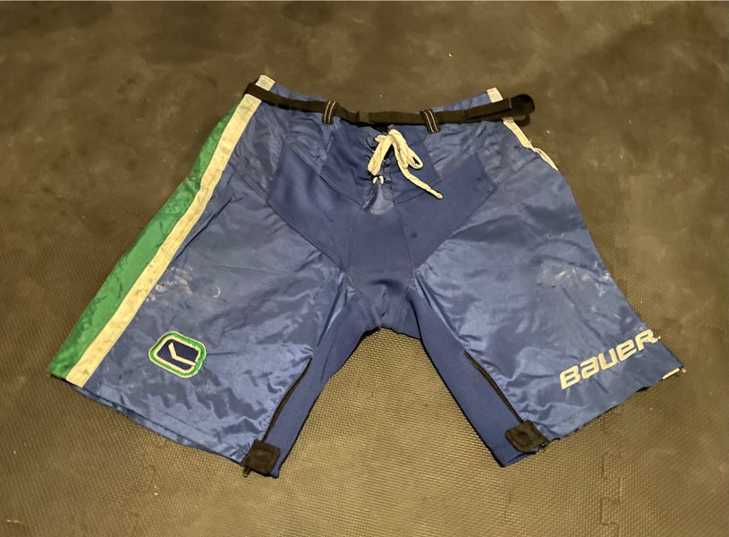 Vancouver Canucks XL Bauer Nexus Shell Hockey Pants Pro Stock Blue ...