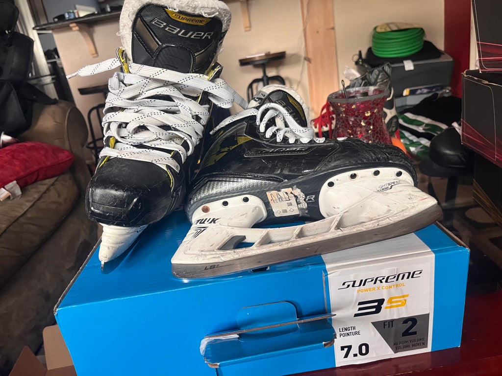 Senior Used Bauer Supreme 3S Pro Hockey Skates Extra Wide Width Size 7 ...
