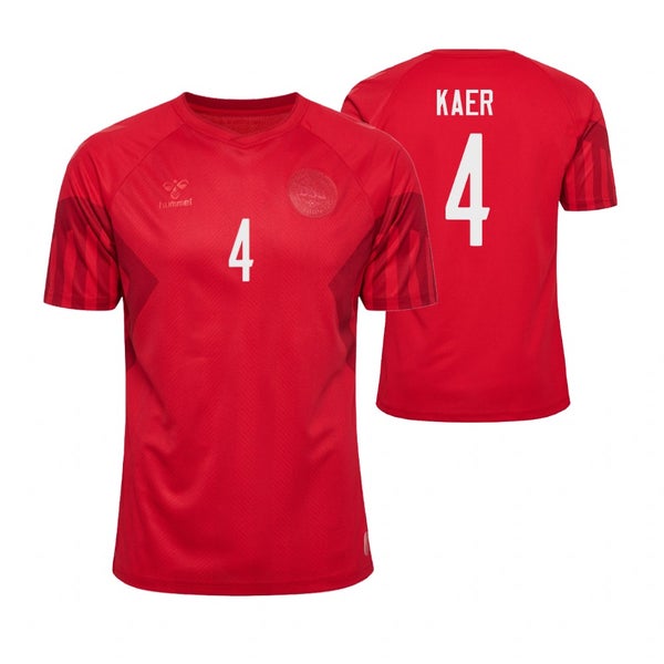 Denmark National Team Simon Kaer 2022-23 Home Jersey | SidelineSwap | Buy and Sell on SidelineSwap