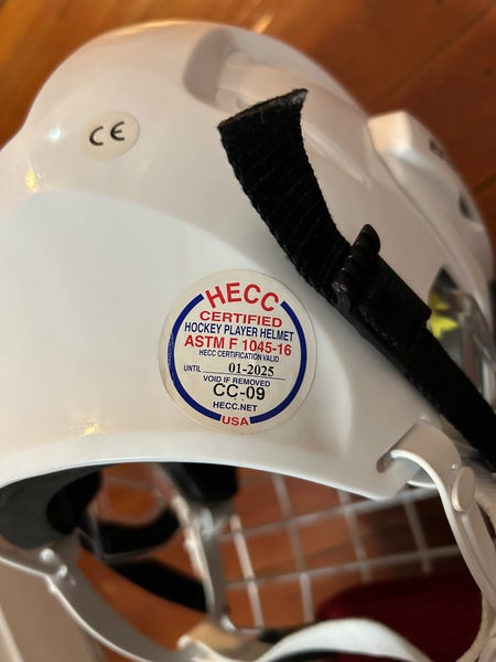 New Large Bauer Re-Akt 75 Helmet With CCM FM580 M White Cage ...
