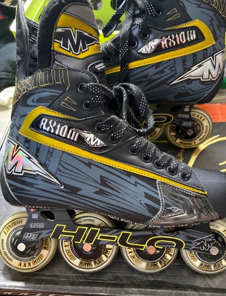 Used Mission Regular Width Pro Stock Size 9.5 Axiom T8 Hockey Skates ...