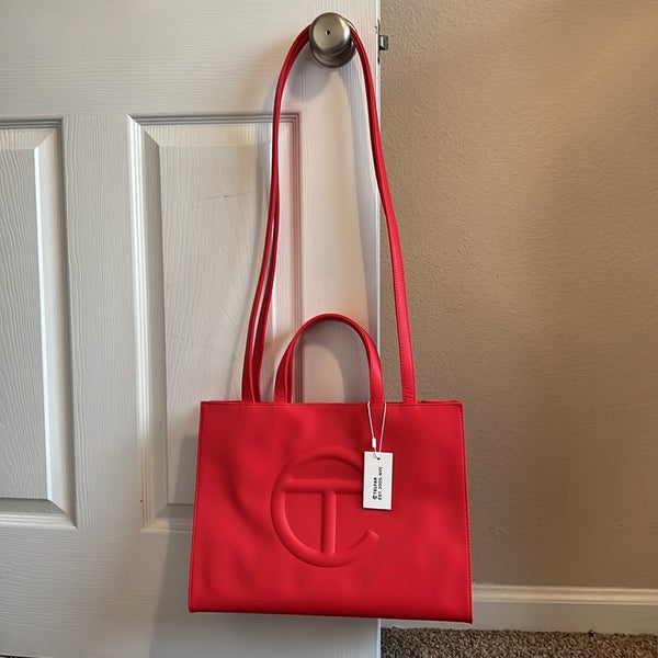 Telfar medium Red shopping bag-2 | SidelineSwap | Buy and Sell on ...